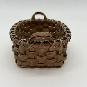 Source Unknown | Accents | Vtg 7s Miniature Handwoven Gathering Basket ...